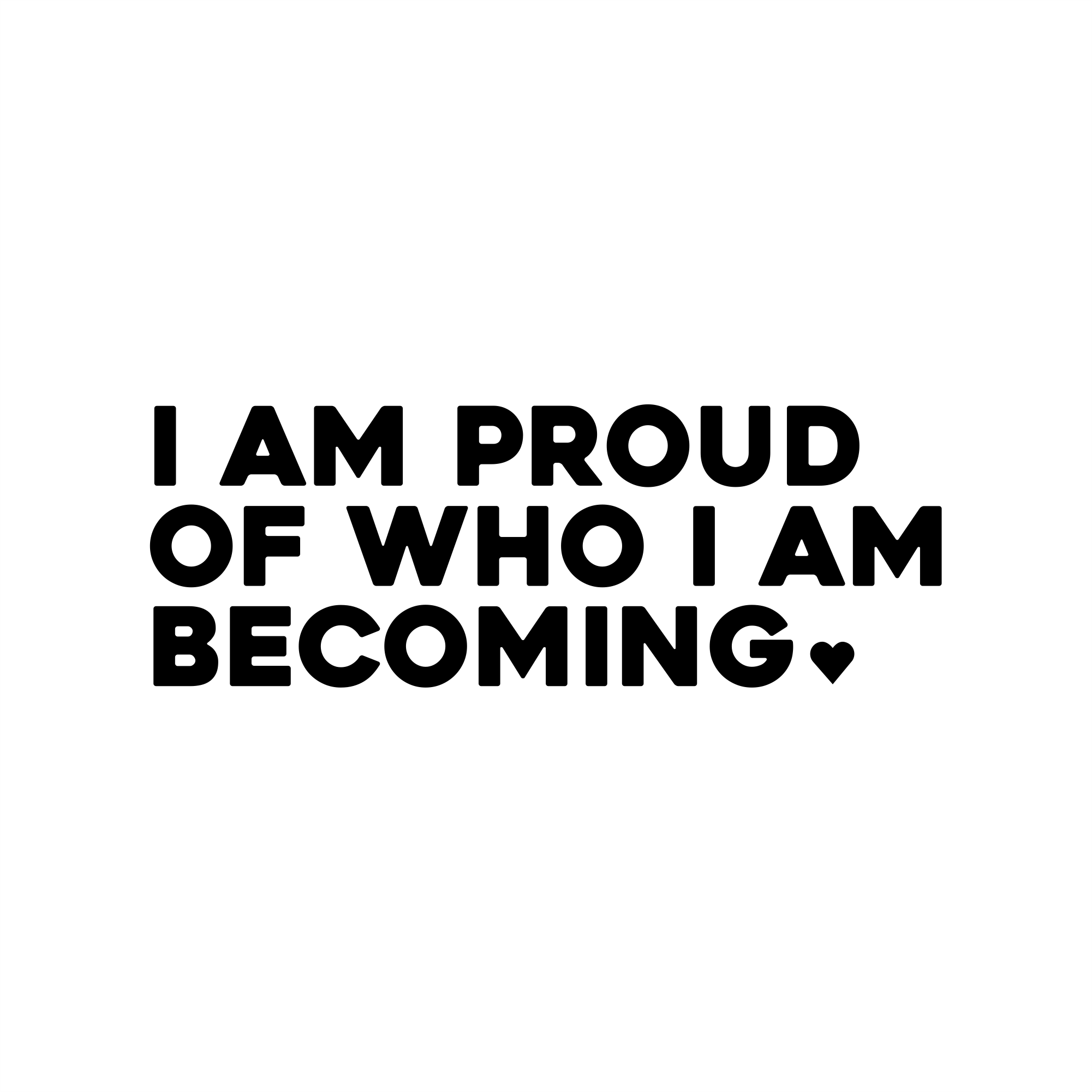i am proud of who i am becoming – Affirmation Stickers Australia